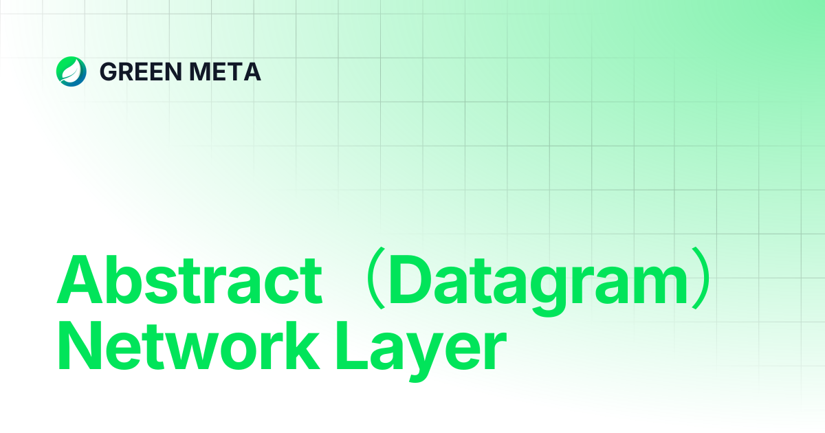 Abstract（datagram）network Layer Green Meta 1584